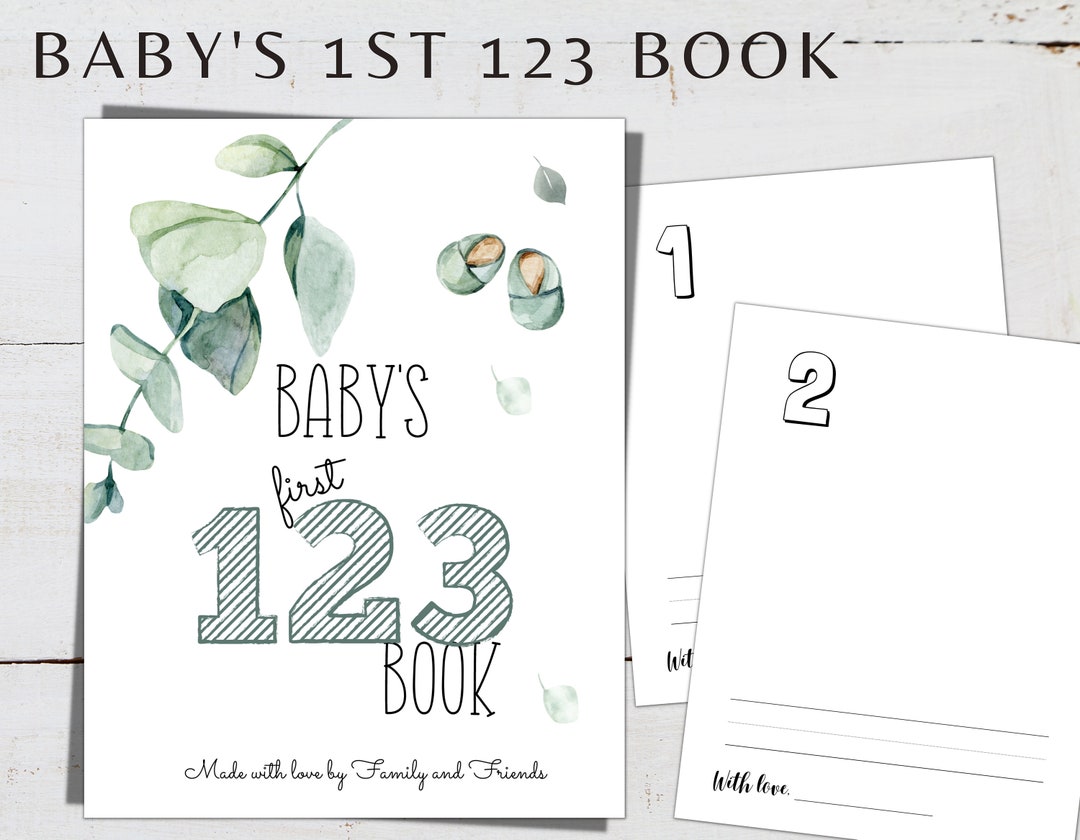 Baby's First 123 Book, Printable 123 Book, Baby's First Numbers Book ...