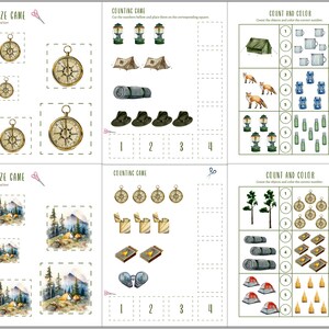 CAMPING Pre-k and K Activity Pack, Homeschool, Digital, Instant ...