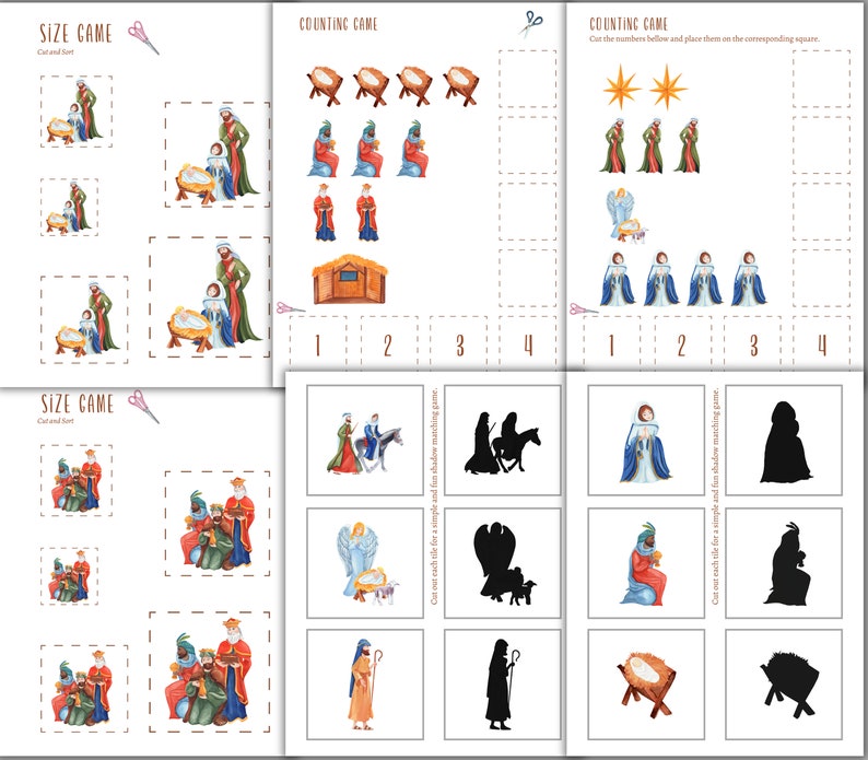NATIVITY Pre-k and K Activity Pack, Homeschool, Digital, Instant ...