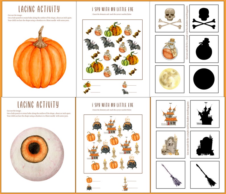 HALLOWEEN Pre-k and K Activity Pack, Homeschool, Digital, Instant ...