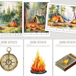 CAMPING Pre-k and K Activity Pack, Homeschool, Digital, Instant ...