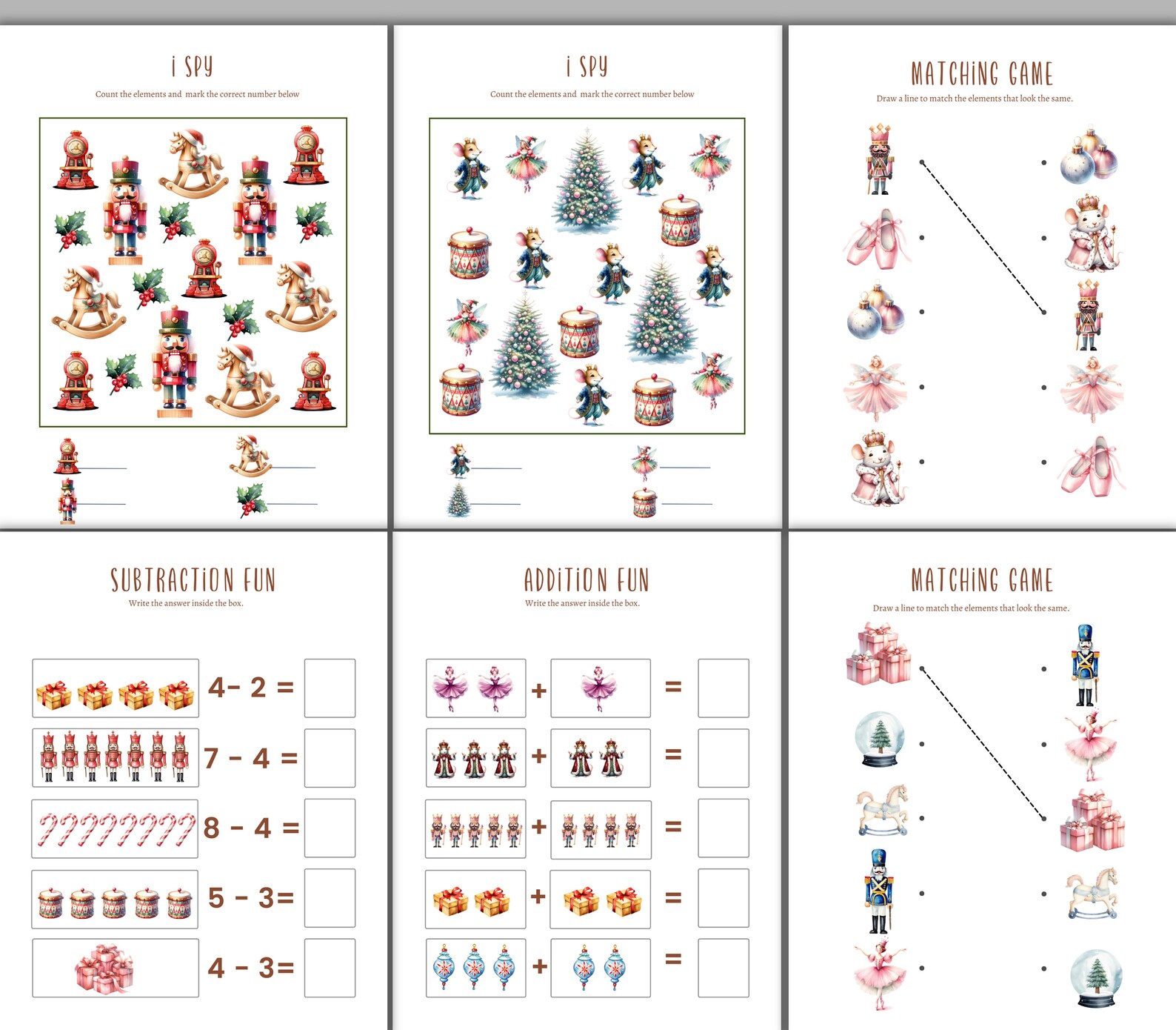 NUTCRACKER Pre-k and K Activity Pack, Homeschool, Digital, Instant ...