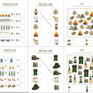 CAMPING Pre-k and K Activity Pack, Homeschool, Digital, Instant ...