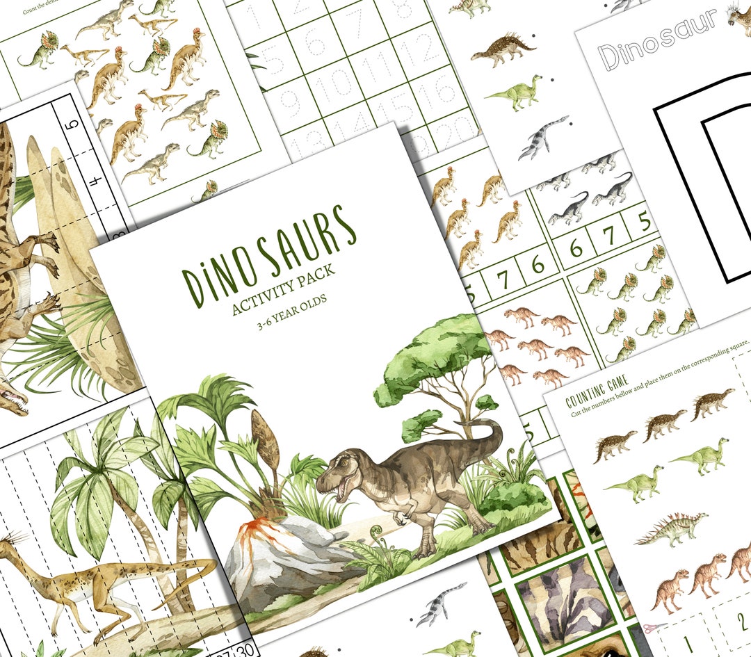DINOSAUR Pre-k and K Activity Pack, Homeschool, Digital, Instant ...