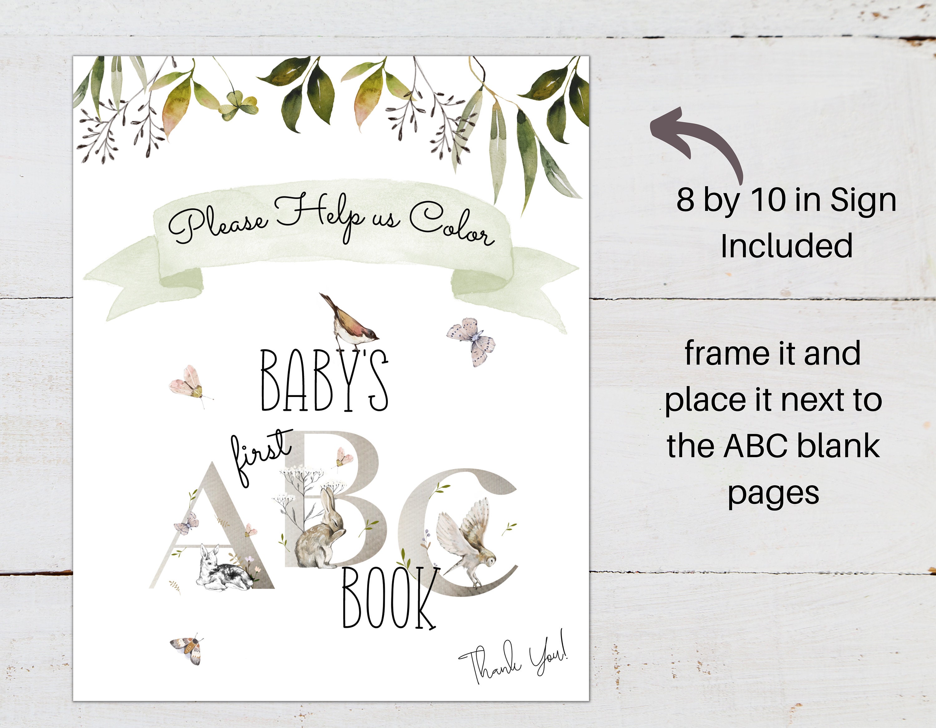 Baby's First ABC Book, Printable ABC Book, Baby's First Alphabet Book ...