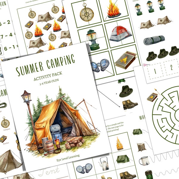 Camping Games Bundle Printable Camping Games Kids Adults Camping ...