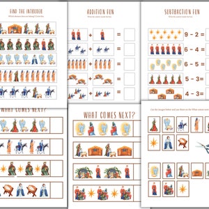 NATIVITY Pre-k and K Activity Pack, Homeschool, Digital, Instant ...