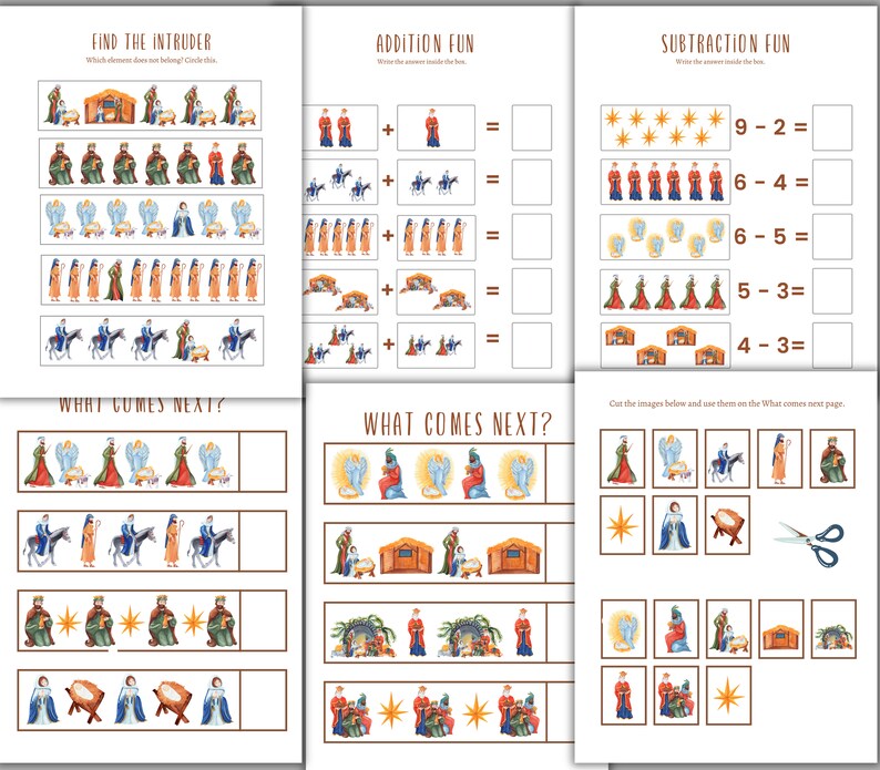 NATIVITY Pre-k and K Activity Pack, Homeschool, Digital, Instant ...