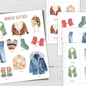 WINTER CLOTHES Pre-k and K Activity Pack, Homeschool, Digital, Instant ...