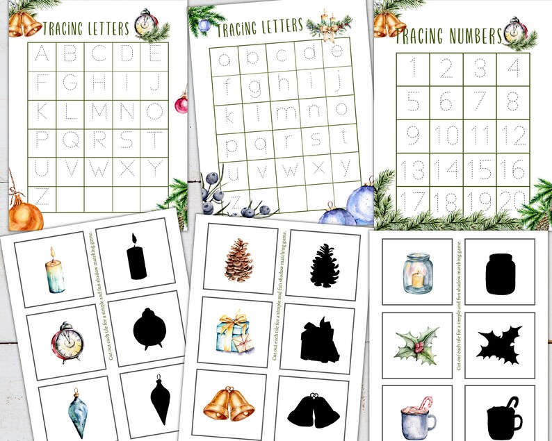 CHRISTMAS Pre-k and K Activity Pack, Homeschool, Digital, Instant ...