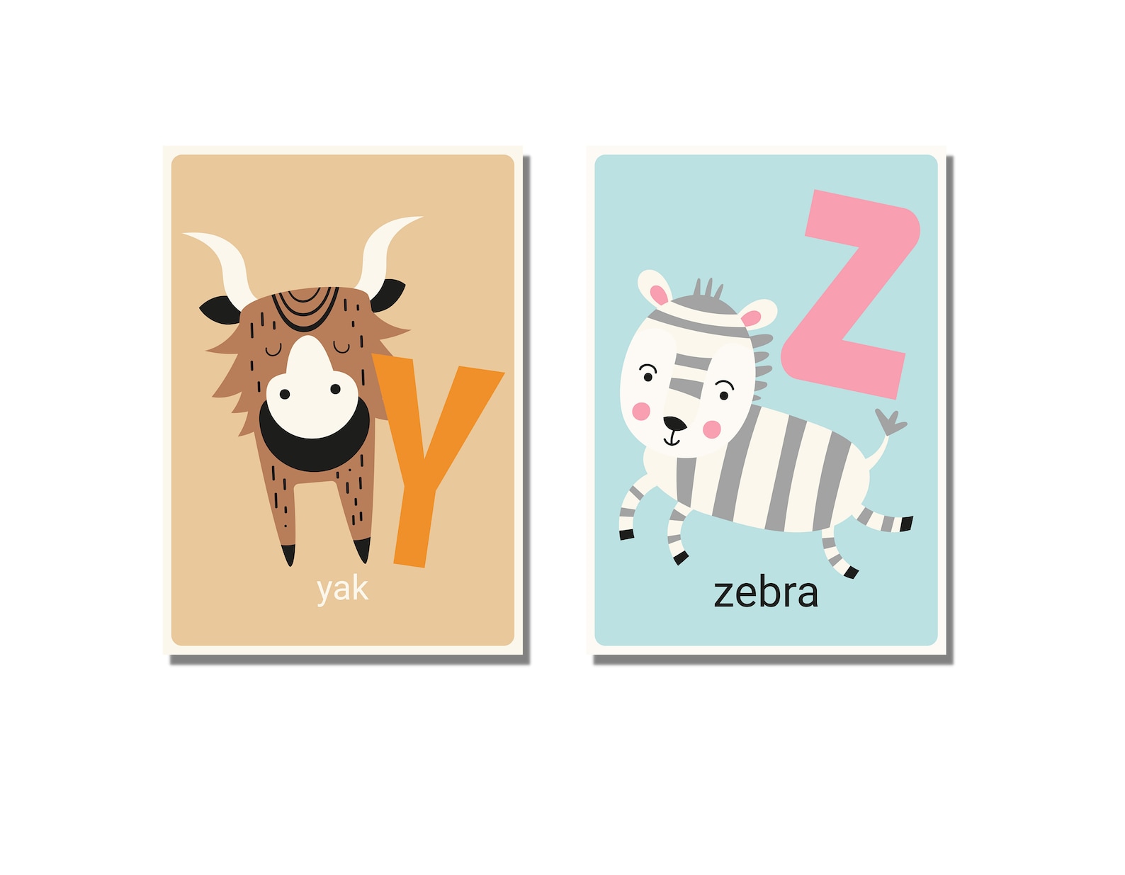 Animal ABC Flash Cards, Mini-poster | Animal Flash Cards | Learning ...