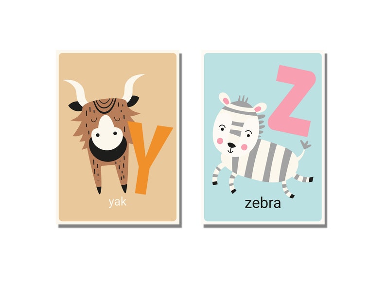 Animal ABC Flash Cards, Mini-poster | Animal Flash Cards | Learning ...