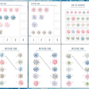 SNOWFLAKES Pre-k and K Activity Pack, Homeschool, Digital, Instant ...