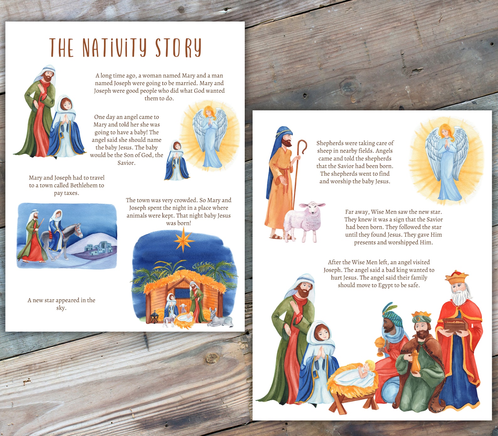 NATIVITY Pre-k and K Activity Pack, Homeschool, Digital, Instant ...