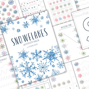 SNOWFLAKES Pre-k and K Activity Pack, Homeschool, Digital, Instant ...