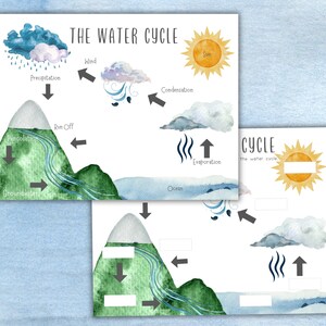 Water Cycle Posters + Labeling Activity, INSTANT DOWNLOAD, DIGITAL - Etsy