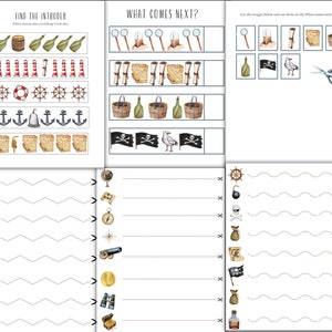 PIRATE Pre-k and K Activity Pack, Homeschool, Digital, Instant DOWNLOAD ...