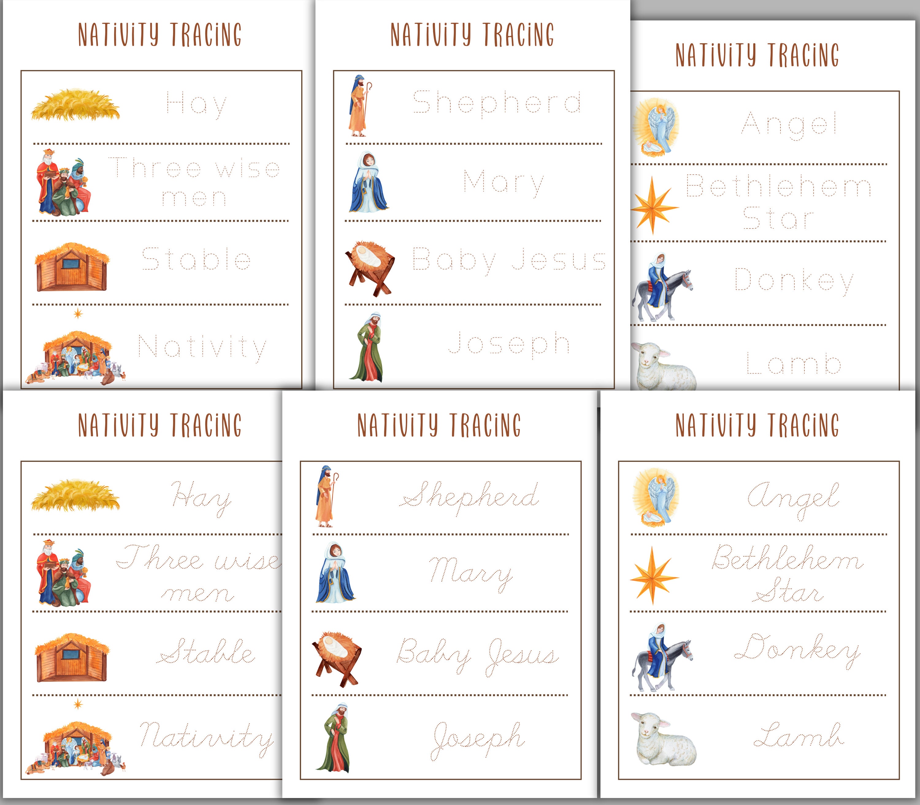 NATIVITY Pre-k and K Activity Pack, Homeschool, Digital, Instant ...