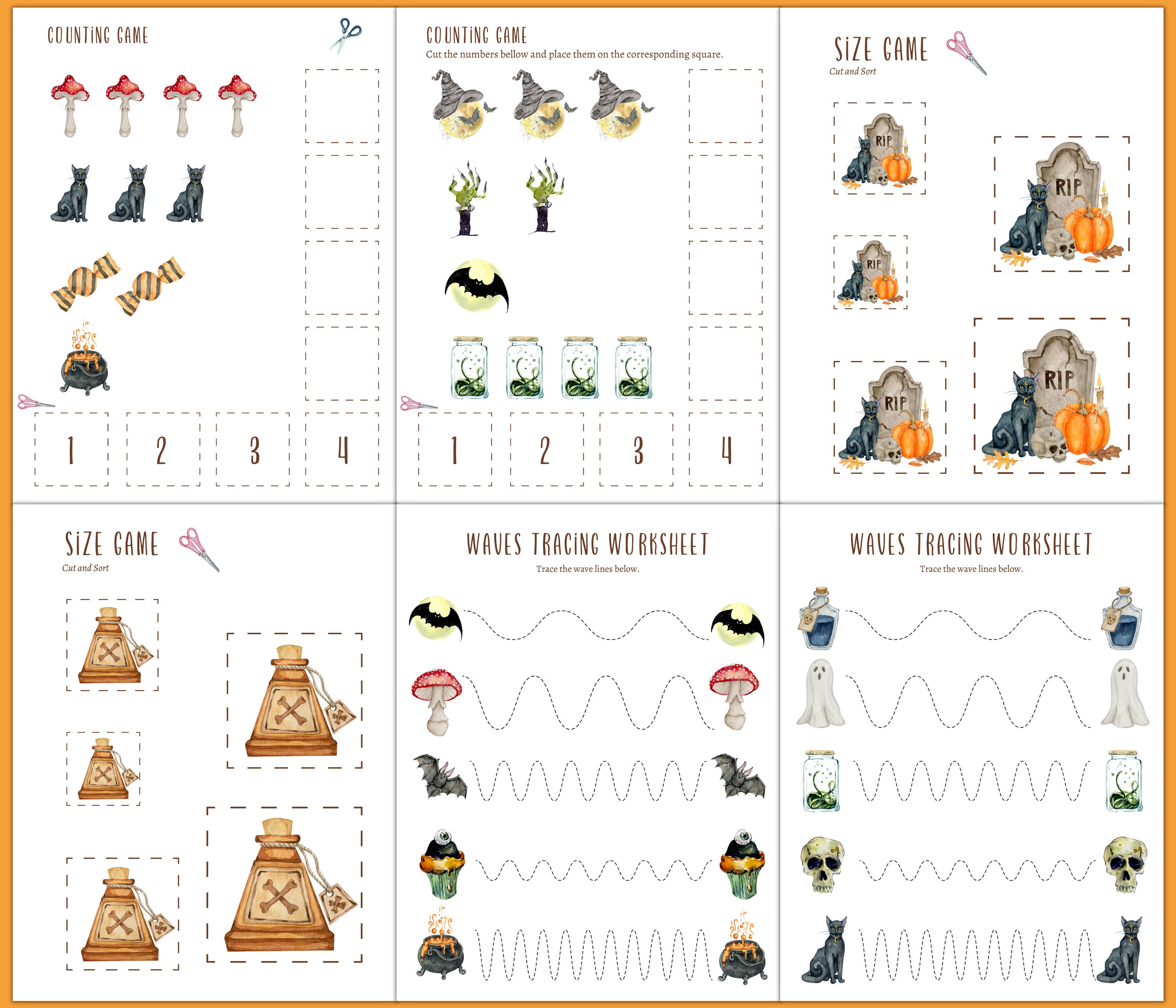 HALLOWEEN Pre-k and K Activity Pack, Homeschool, Digital, Instant ...