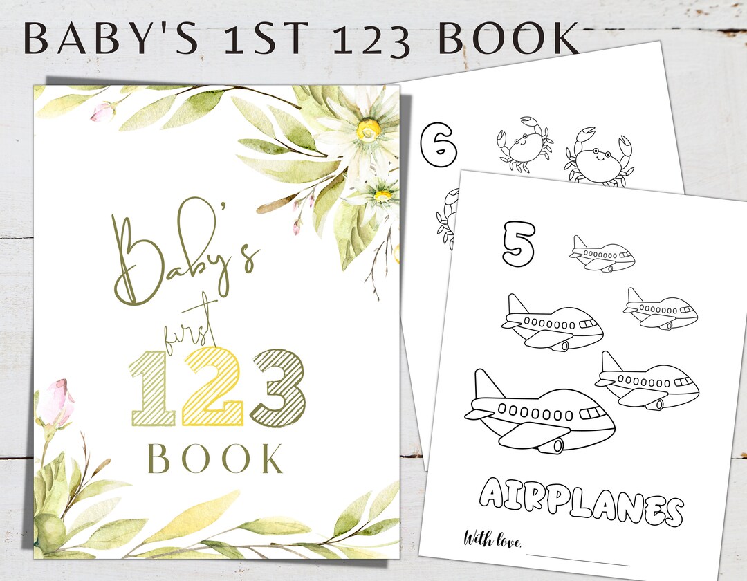 Baby's First 123 Book, Printable 123 Book, Baby's First Numbers Book ...