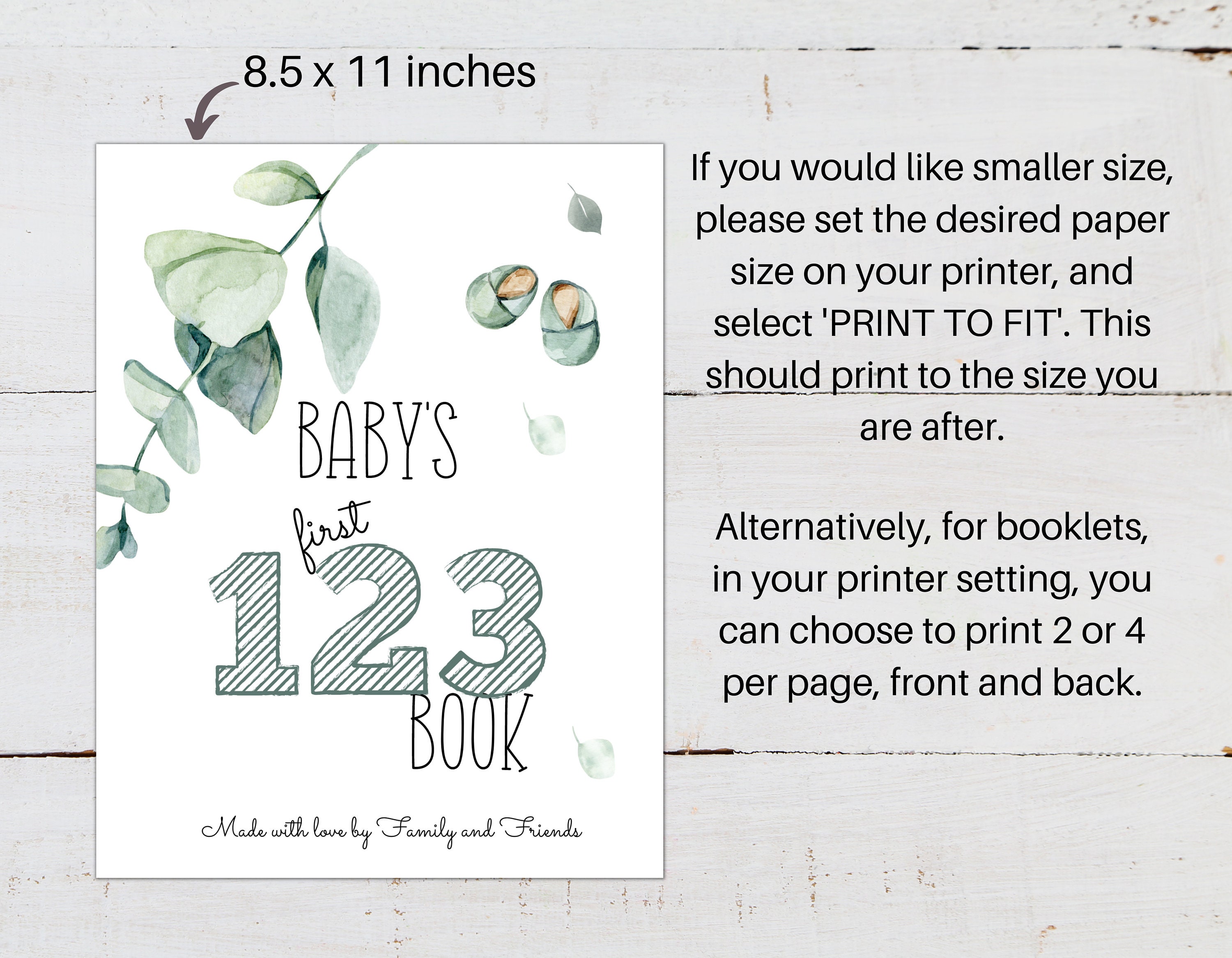Baby's First 123 Book, Printable 123 Book, Baby's First Numbers Book ...