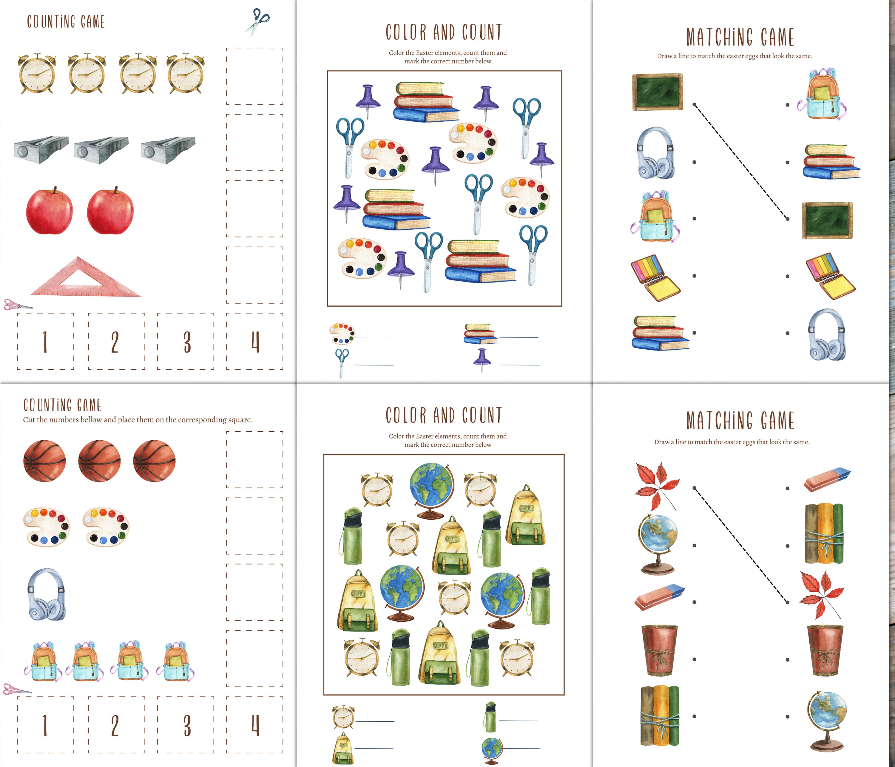 BACK TO SCHOOL Pre-k and K Activity Pack Homeschool Digital - Etsy