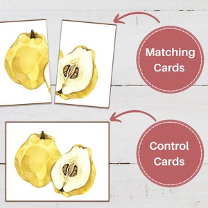 FRUIT and VEGETABLES Matching Card Game, Simple Puzzles, Toddler ...