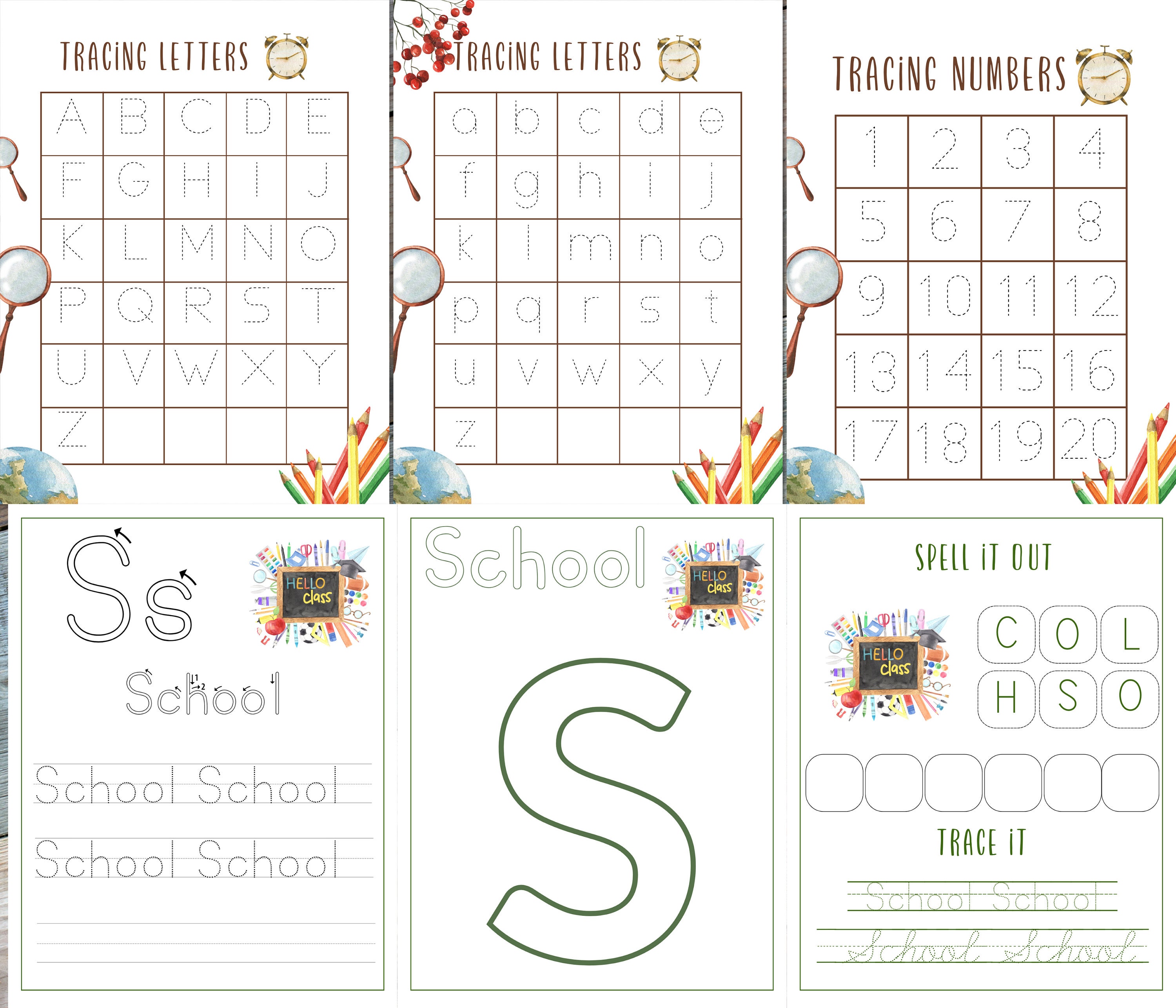 BACK TO SCHOOL Pre-k and K Activity Pack Homeschool Digital - Etsy