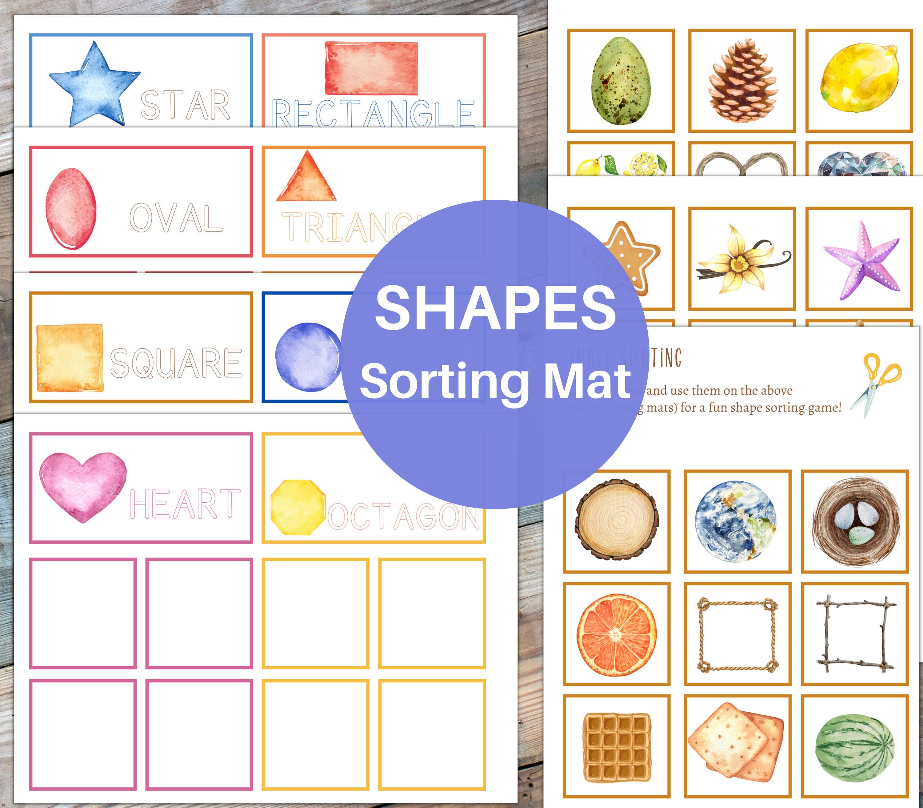 SHAPES Pre-k and K Activity Pack Homeschool Digital Instant - Etsy