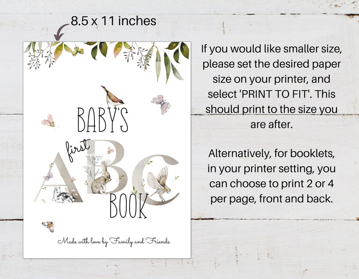 Baby's First ABC Book, Printable ABC Book, Baby's First Alphabet Book ...