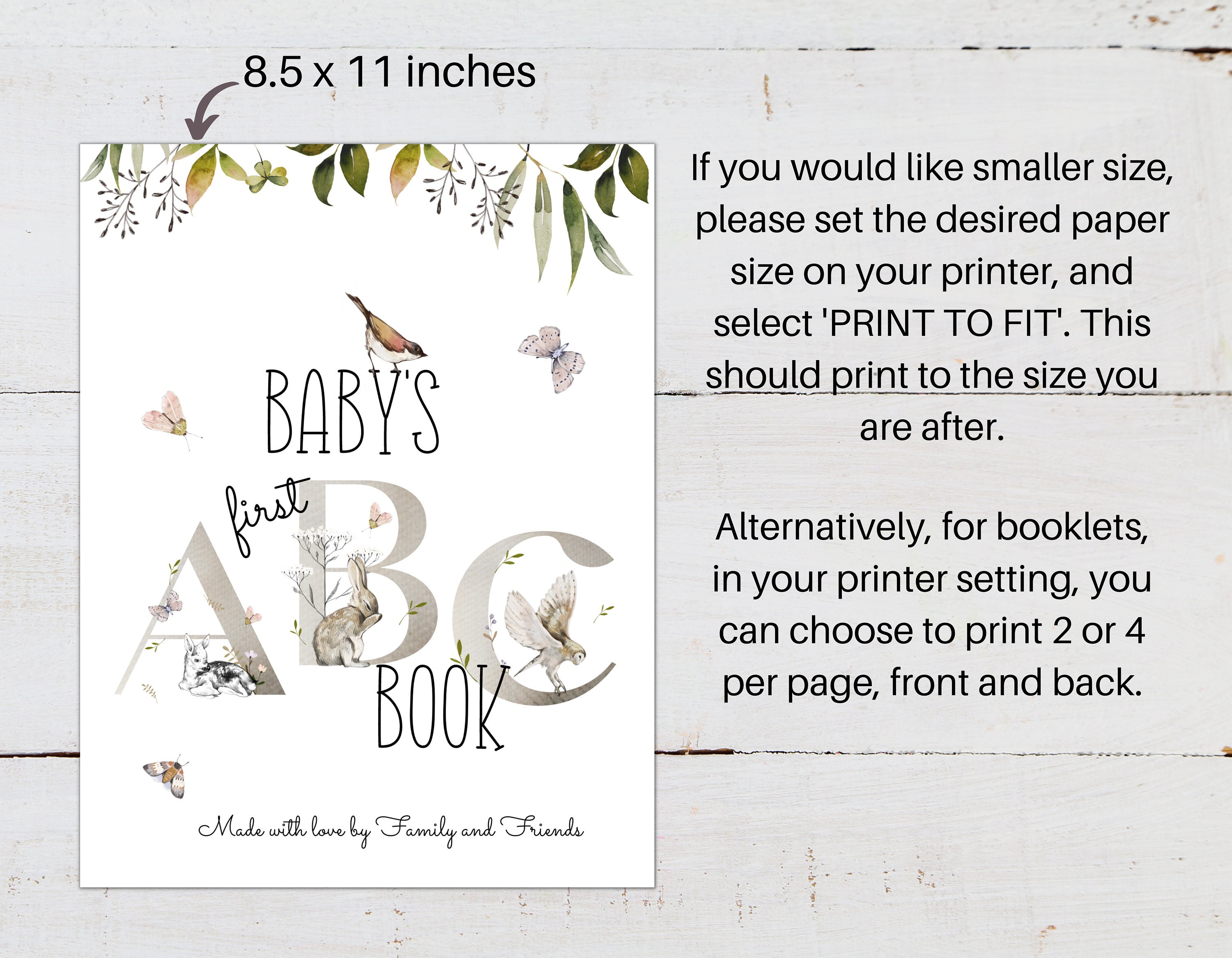Baby's First ABC Book, Printable ABC Book, Baby's First Alphabet Book ...