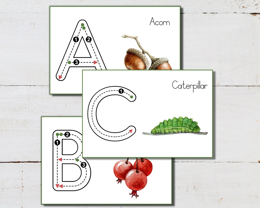 ABC Tracing Cards, A to Z Tracing, Instant Download - Etsy