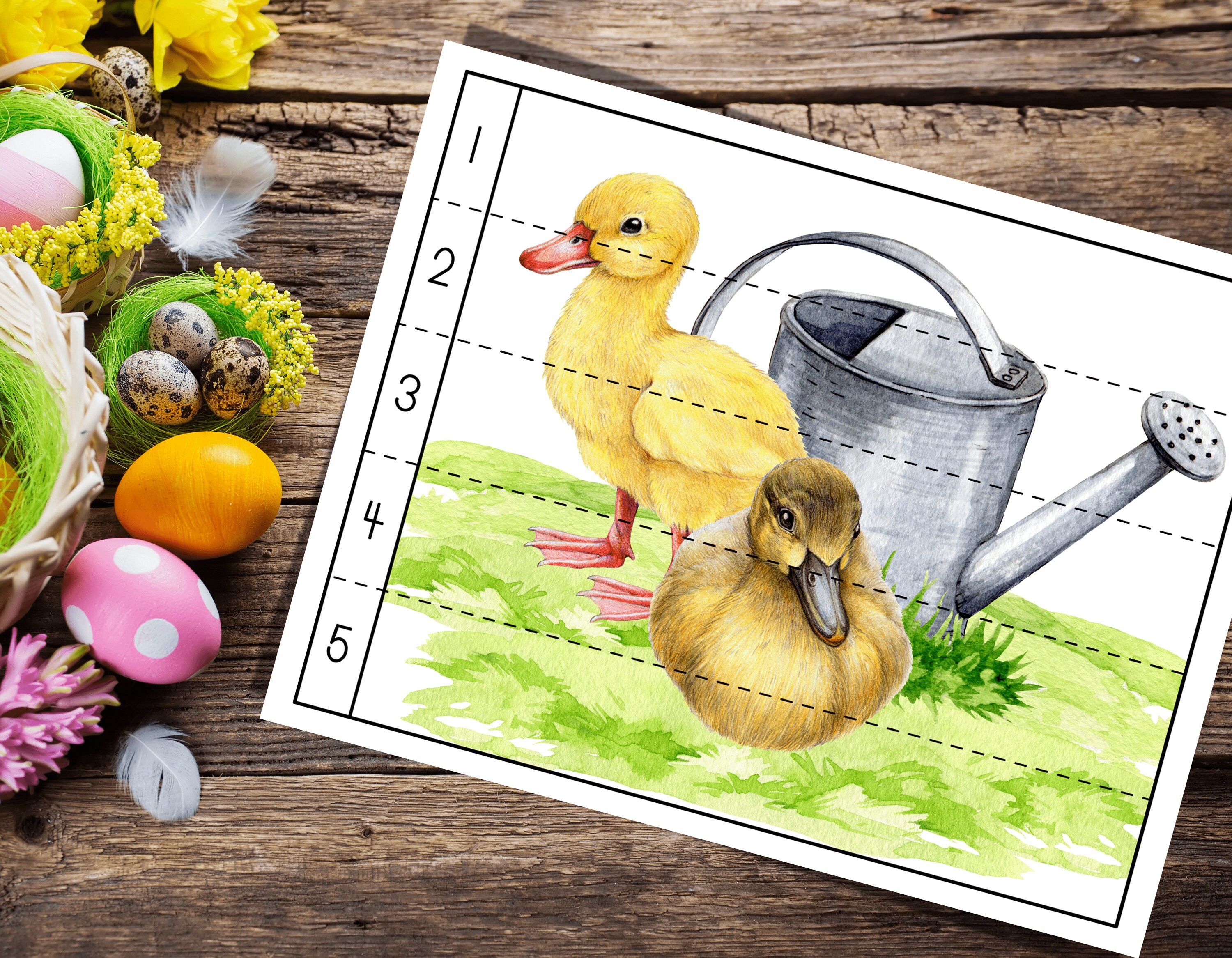 SPRING Farm Animals Number Sequence Puzzles, Printable, Preschool ...