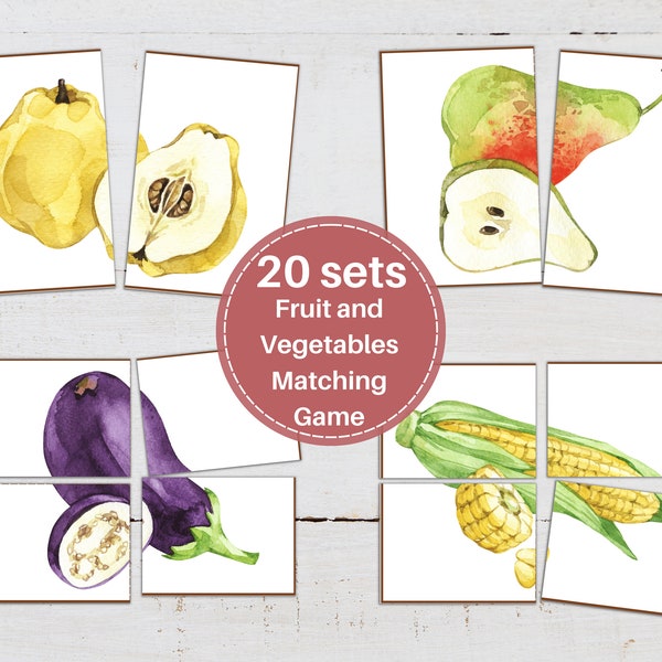 Fruit and Vegetable Puzzles - Etsy