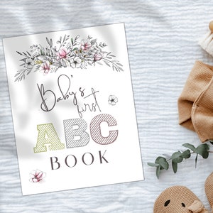 Baby's First ABC Book, Printable ABC Book, Baby's First Alphabet Book ...