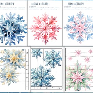 SNOWFLAKES Pre-k and K Activity Pack, Homeschool, Digital, Instant ...
