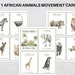 ANIMAL MOVEMENT CARDS, African Animals, Calm Down Activity, Kids ...