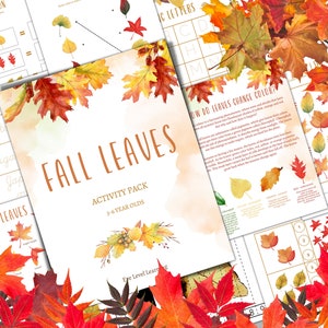AUTUMN BUNDLE, 4 Activity Packs Available Separately, Pre-k ...