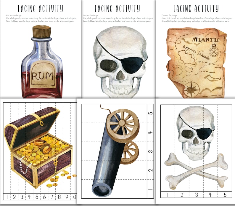 PIRATE Pre-k and K Activity Pack, Homeschool, Digital, Instant DOWNLOAD ...