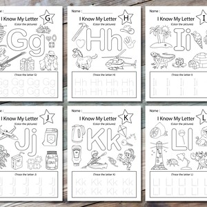 ABC Coloring and Tracing Worksheets, A to Z, Capital and Lowercase ...