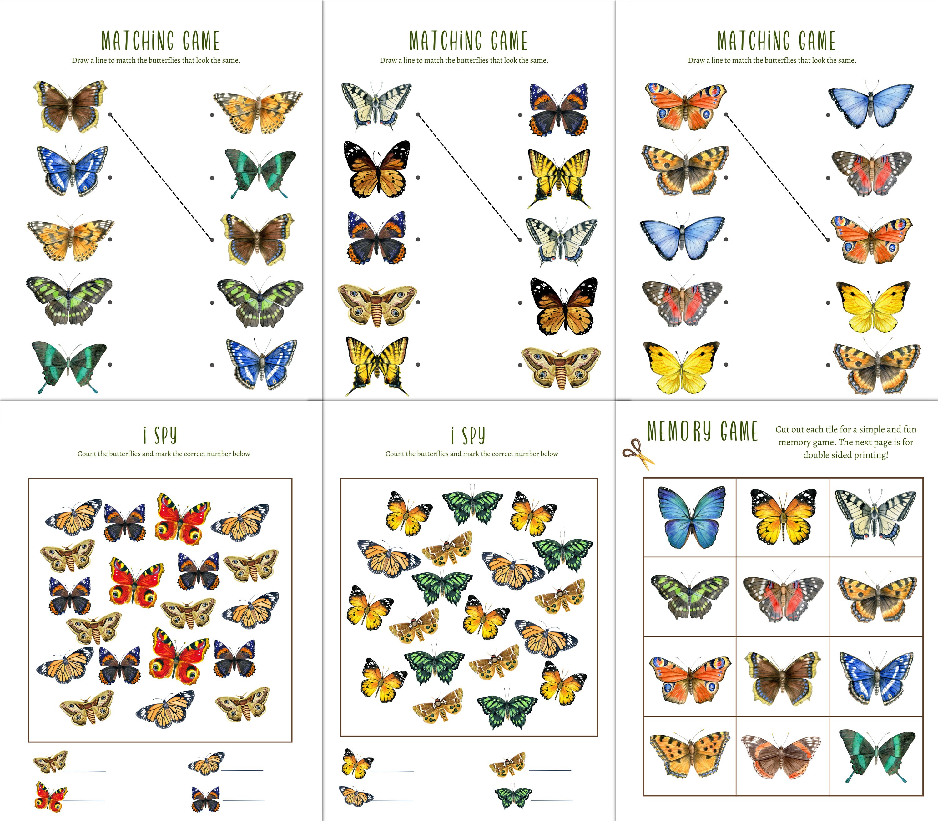 BUTTERFLY Pre-k and K Activity Pack, Homeschool, Digital, Instant ...