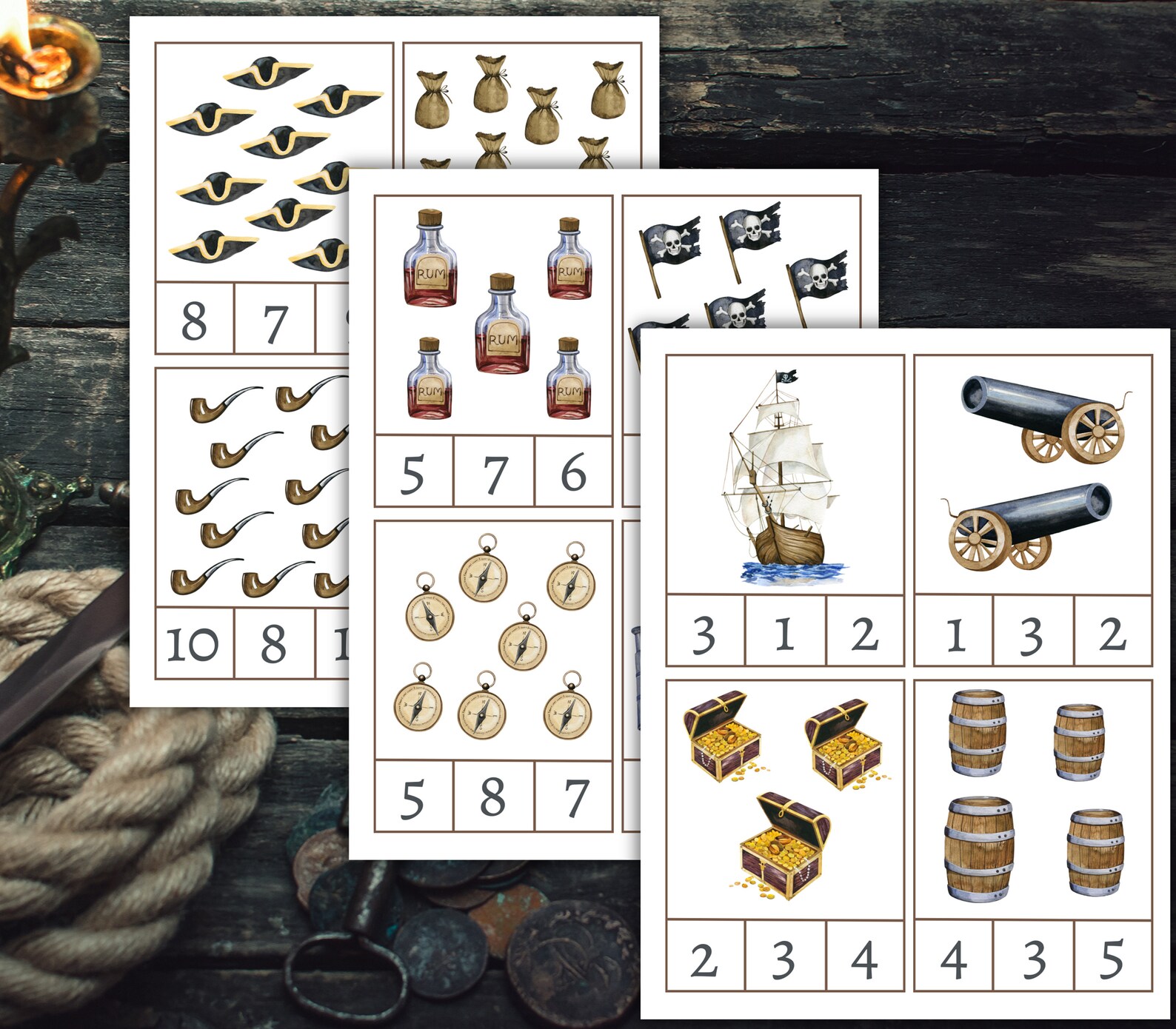 PIRATE Pre-k and K Activity Pack, Homeschool, Digital, Instant DOWNLOAD ...