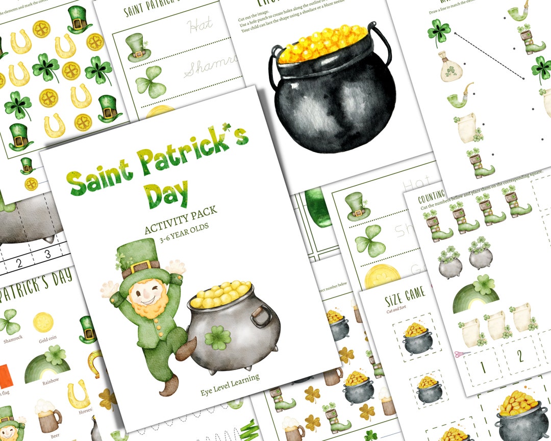 SAINT PATRICK'S DAY Pre-k and K Activity Pack, Homeschool, Digital ...