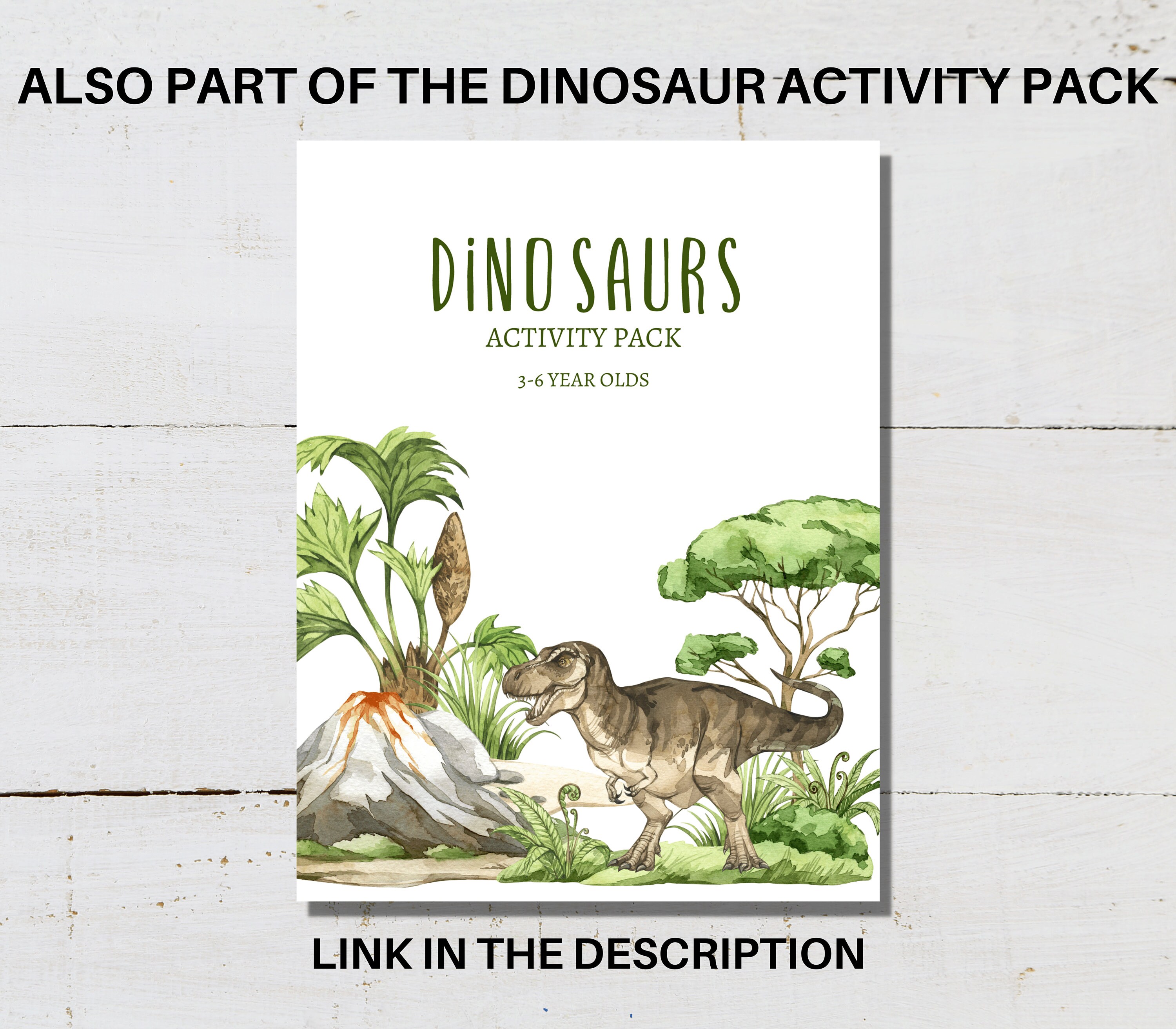 DINOSAURS Number Sequence Puzzles, Skip Counting, Printable, Preschool ...