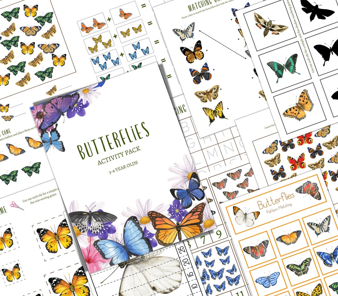 BUTTERFLY Pre-k and K Activity Pack, Homeschool, Digital, Instant ...