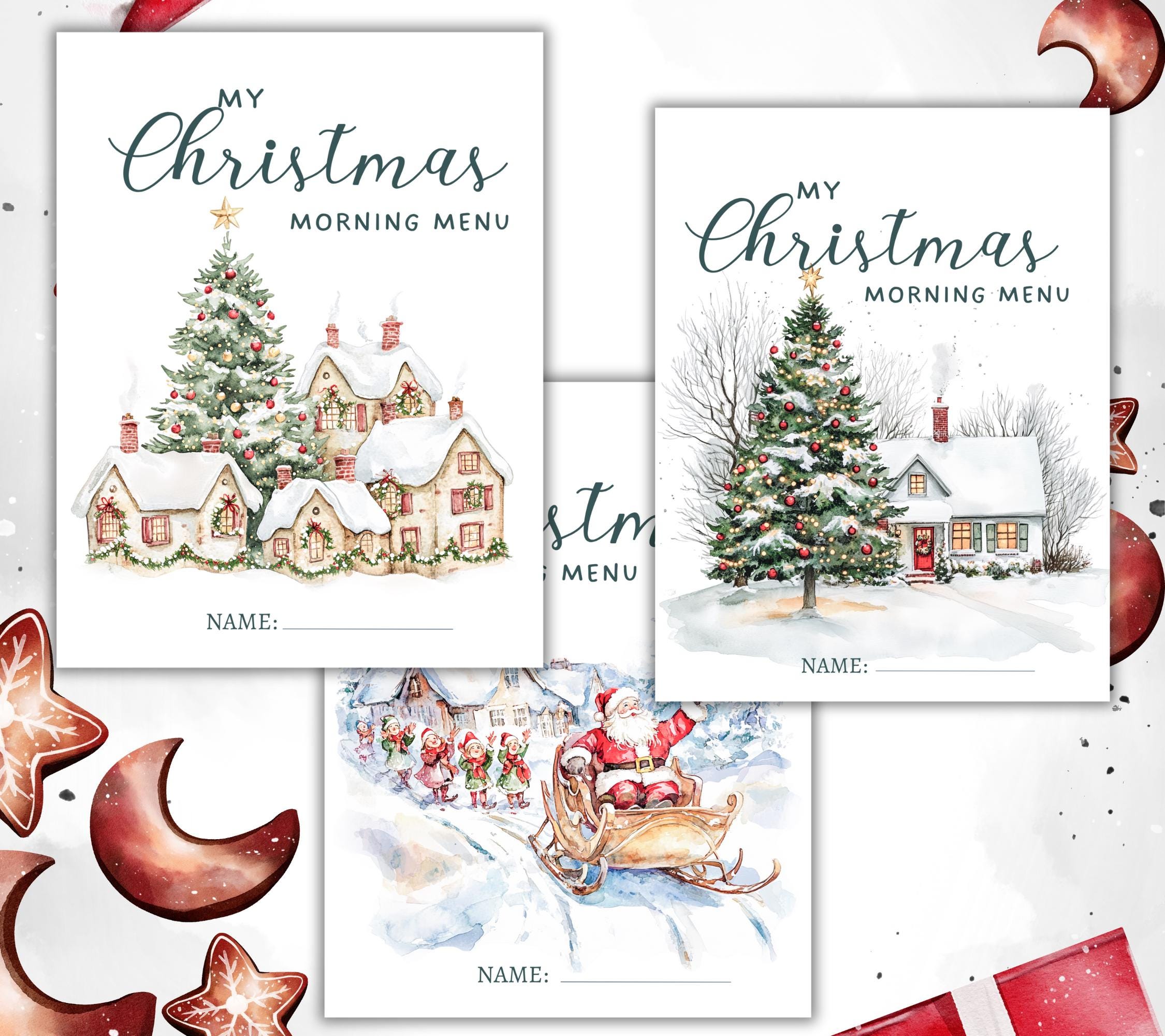 CHRISTMAS MORNING MENU, Homeschool Printables, Instant Download - Etsy