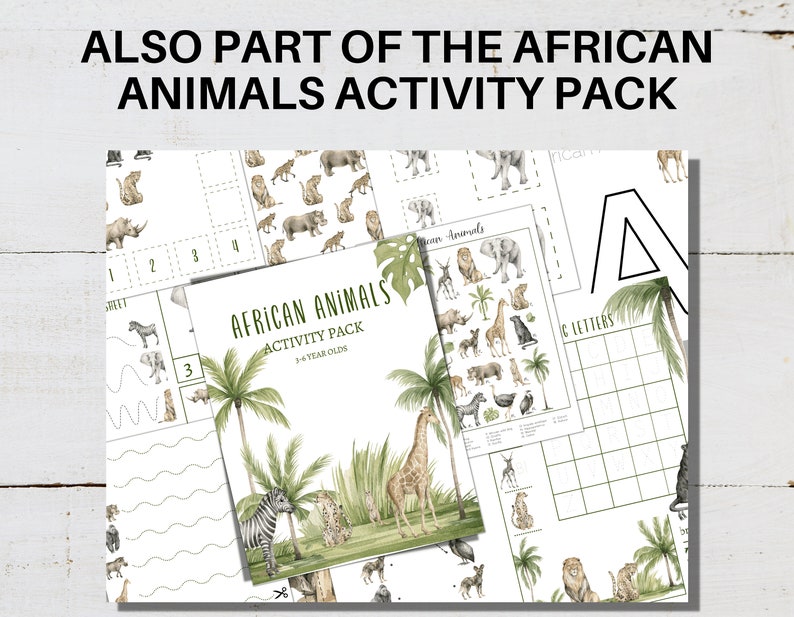 ANIMAL MOVEMENT CARDS African Animals Calm Down Activity - Etsy