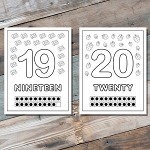 NUMBER Count and Coloring Worksheets, 1 to 20 Counting, Preschool ...