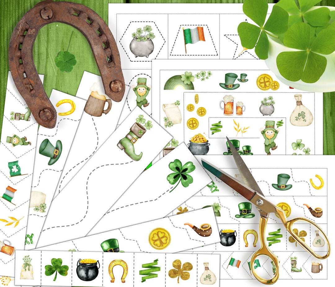 SAINT PATRICK'S DAY Cutting Strips, Scissor Practice, Preschool ...