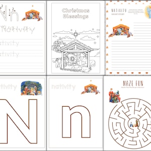 NATIVITY Pre-k and K Activity Pack, Homeschool, Digital, Instant ...